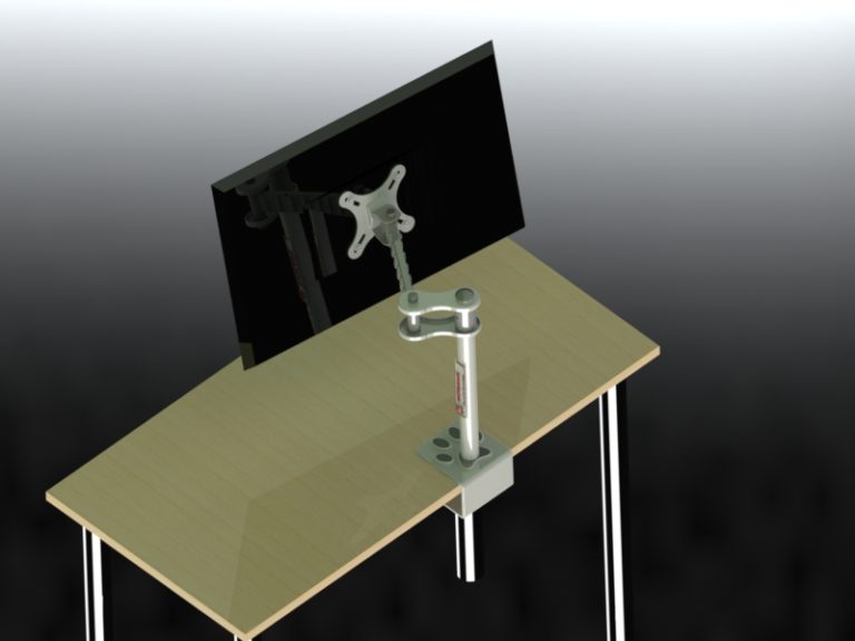 RACK ESCRITORIO PARA MONITOR DE 14 A 27" BRAZO ESTANDAR >